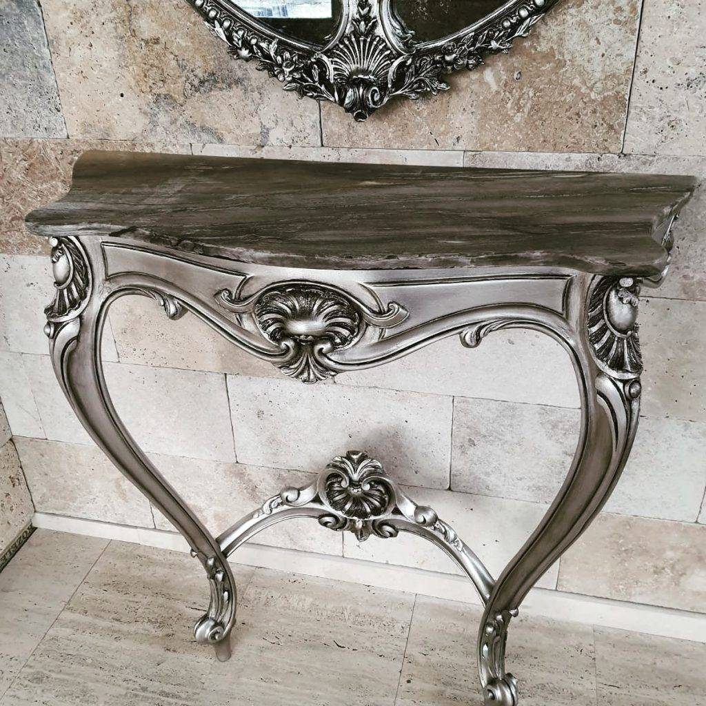 Consolă decorativă de perete pt hol. Producem console cu blat de piatra